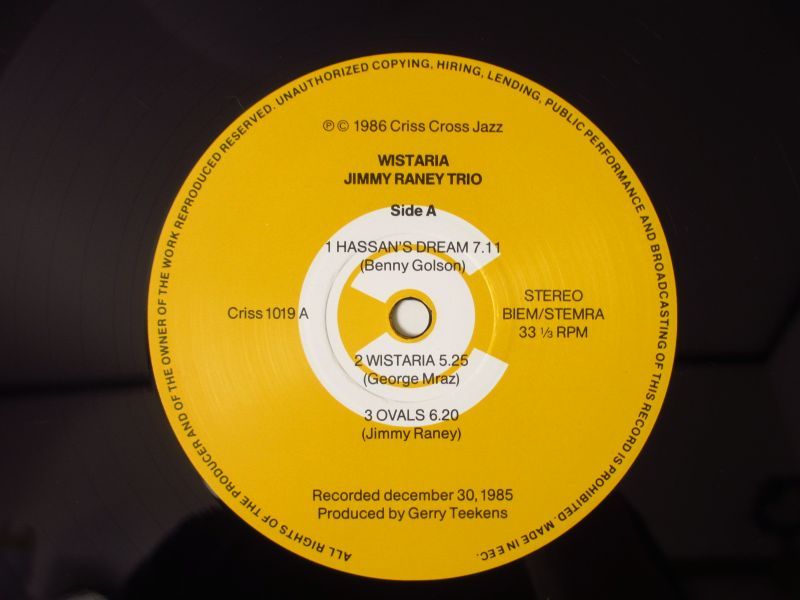 Jimmy Raney Trio / Wistaria - Guitar Records