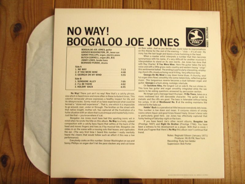 Ivan "Boogaloo" Joe Jones / No Way! - Guitar Records
