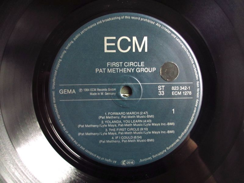Pat Metheny Group First Circle Guitar Records